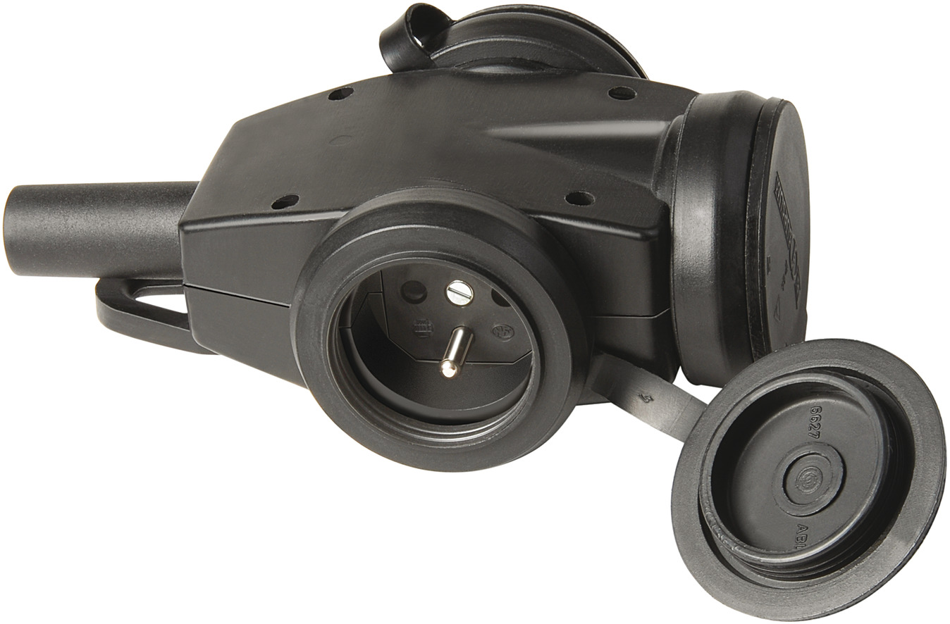 Drievoudig stopcontact in rubber IP 44 | brennenstuhl®